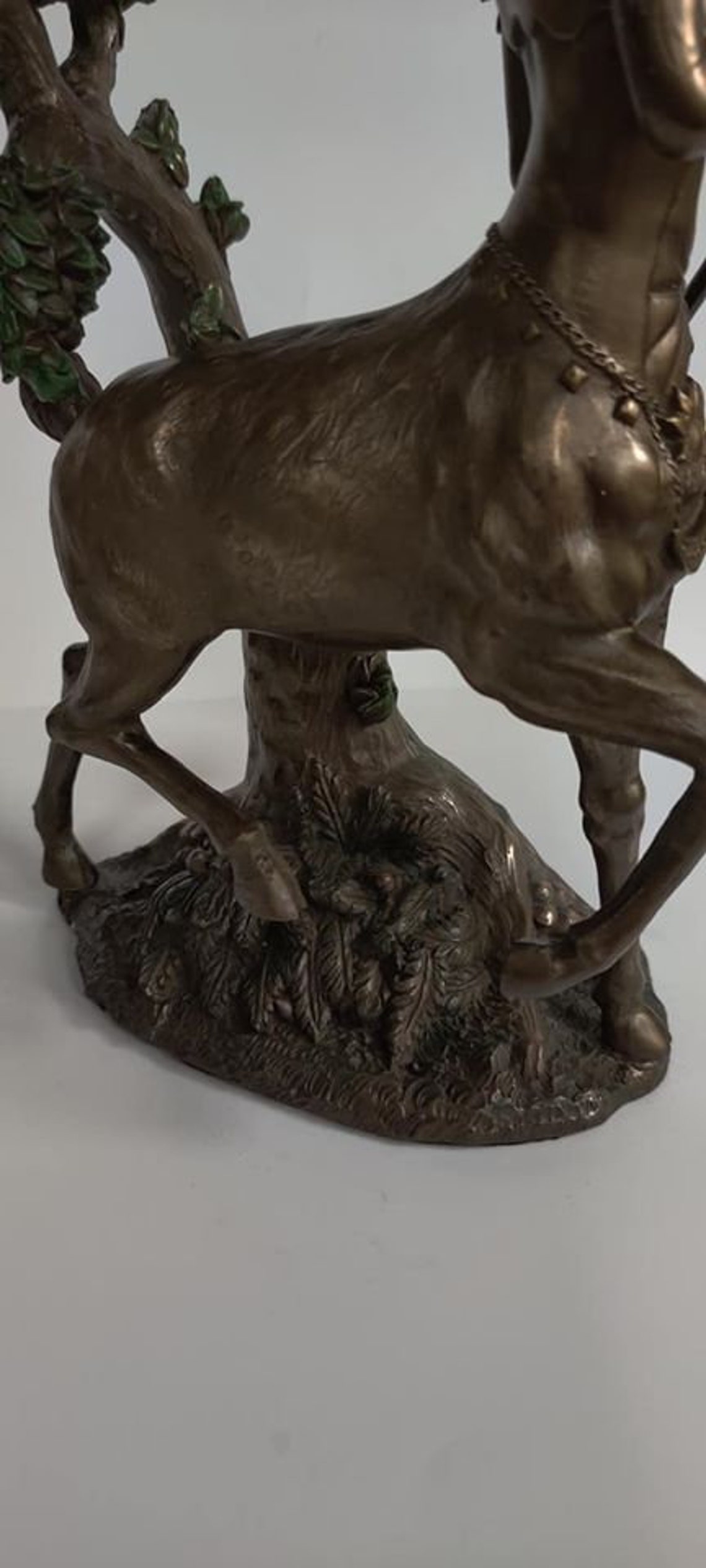 Unique Art Bronze Hand Carved Dryad Grecian Goddess With Spear Figurine ...