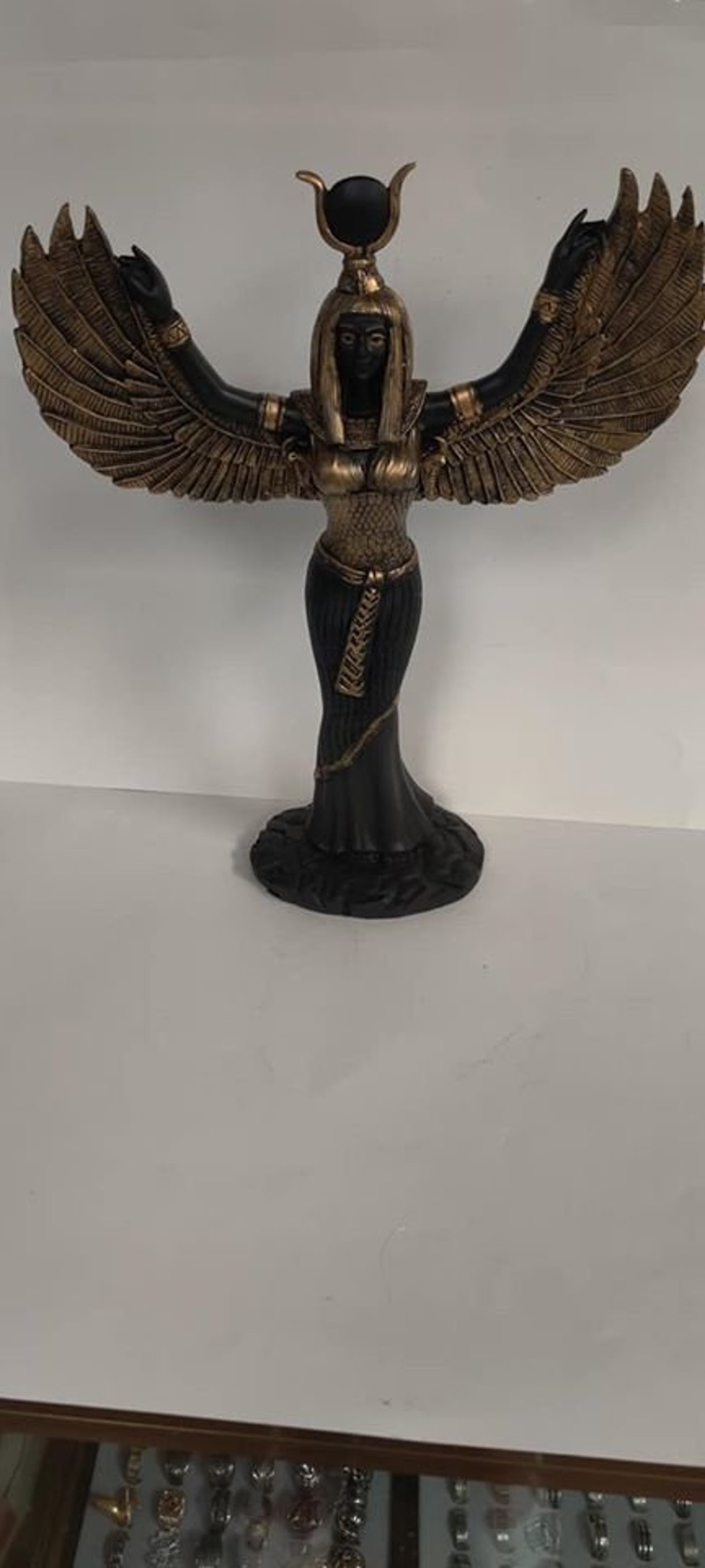 Unique Art Hand Carved Egyptian Goddess ISIS 12'' H | Etsy