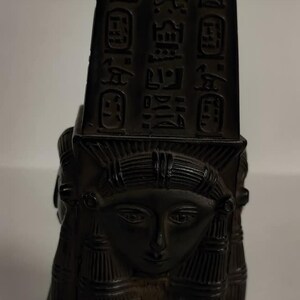 Amazing Unique Heavy Basalt Stone Egyptian Statue Goddess Hathor ...