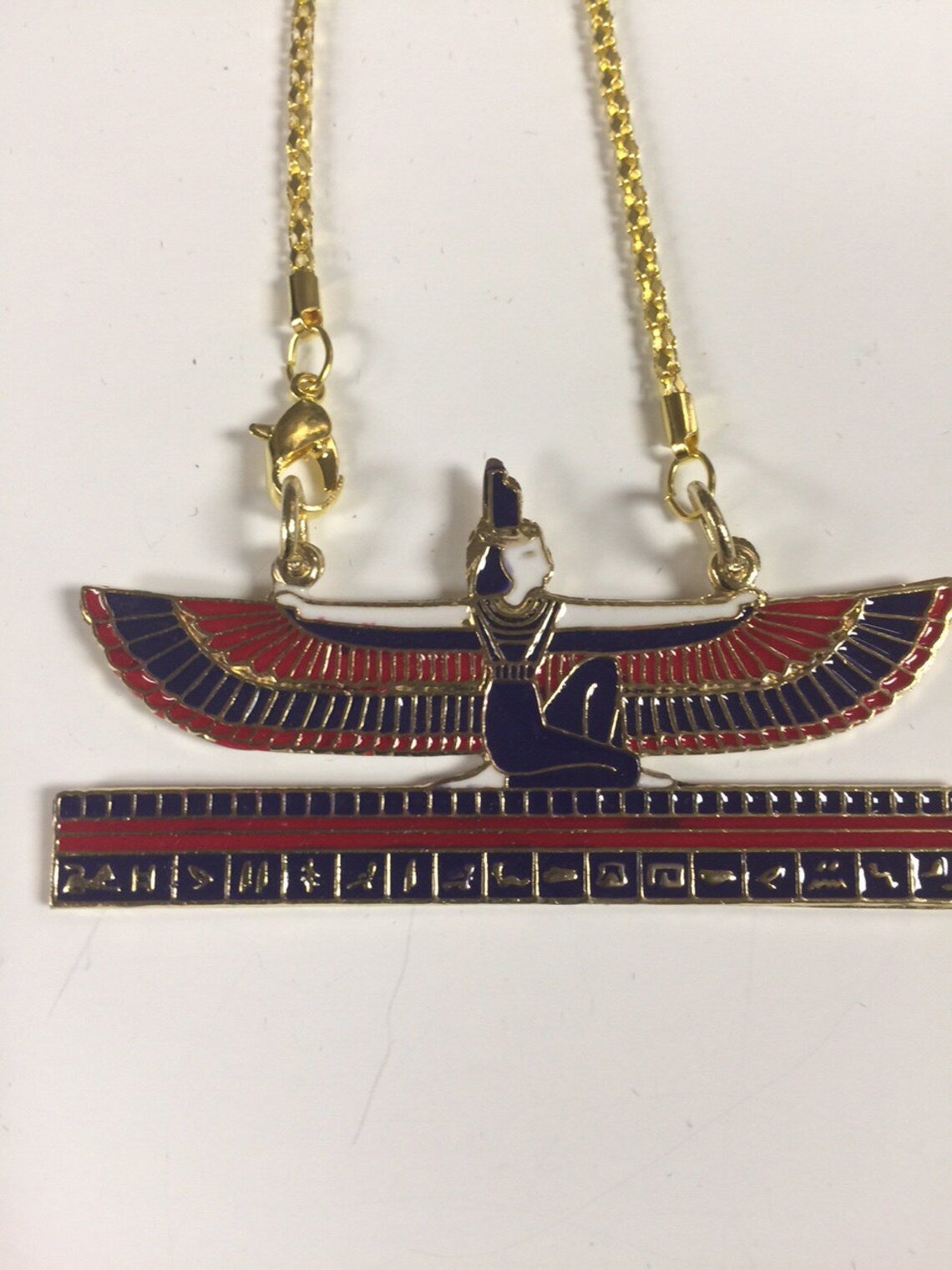 Egyptian Gold Plated Brass Goddess Isis Necklace Made in Egypt - Etsy