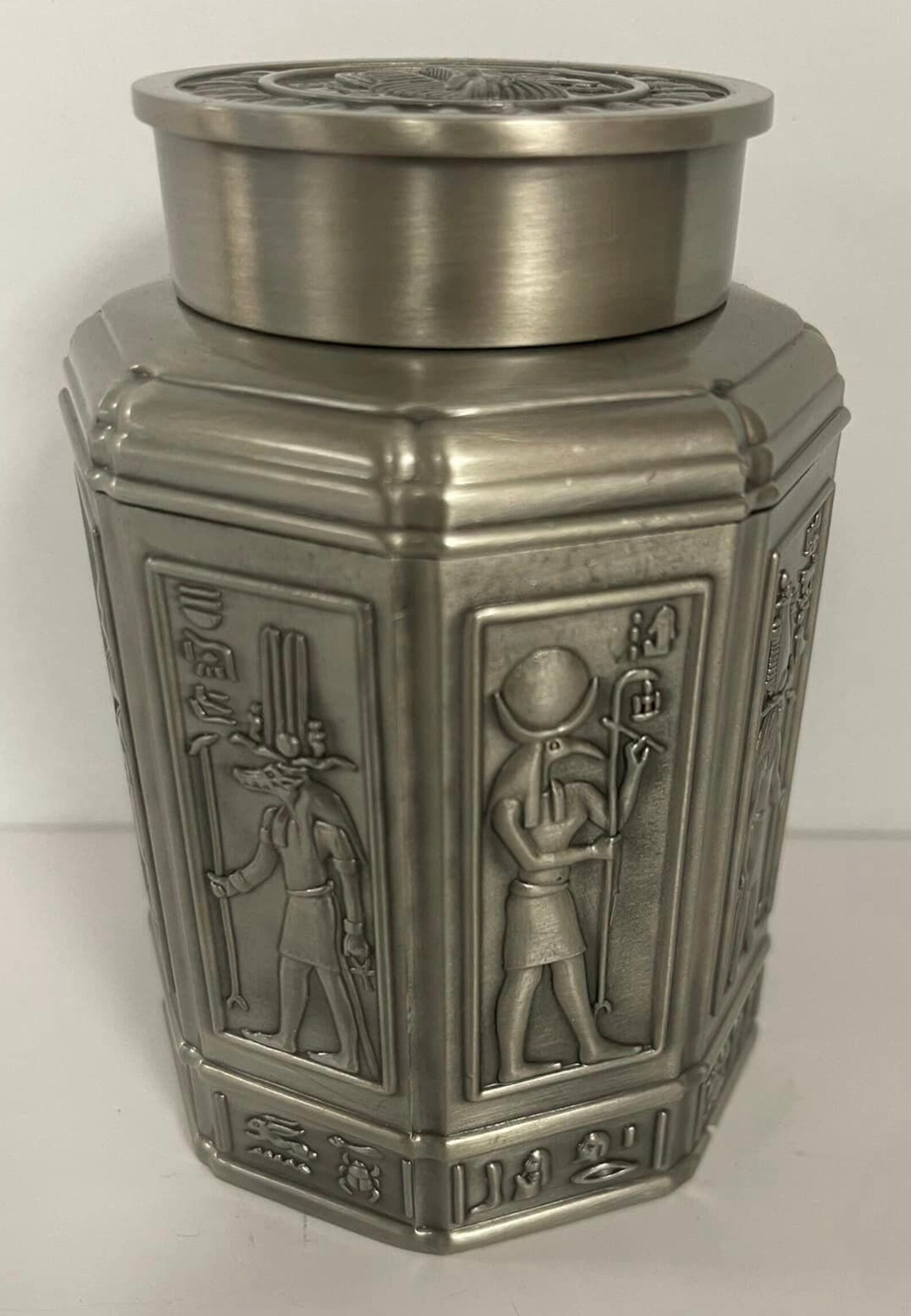 Unique Egyptian Pewter Jar Mad in Egypt (cremation Urn for Ashes) - Etsy
