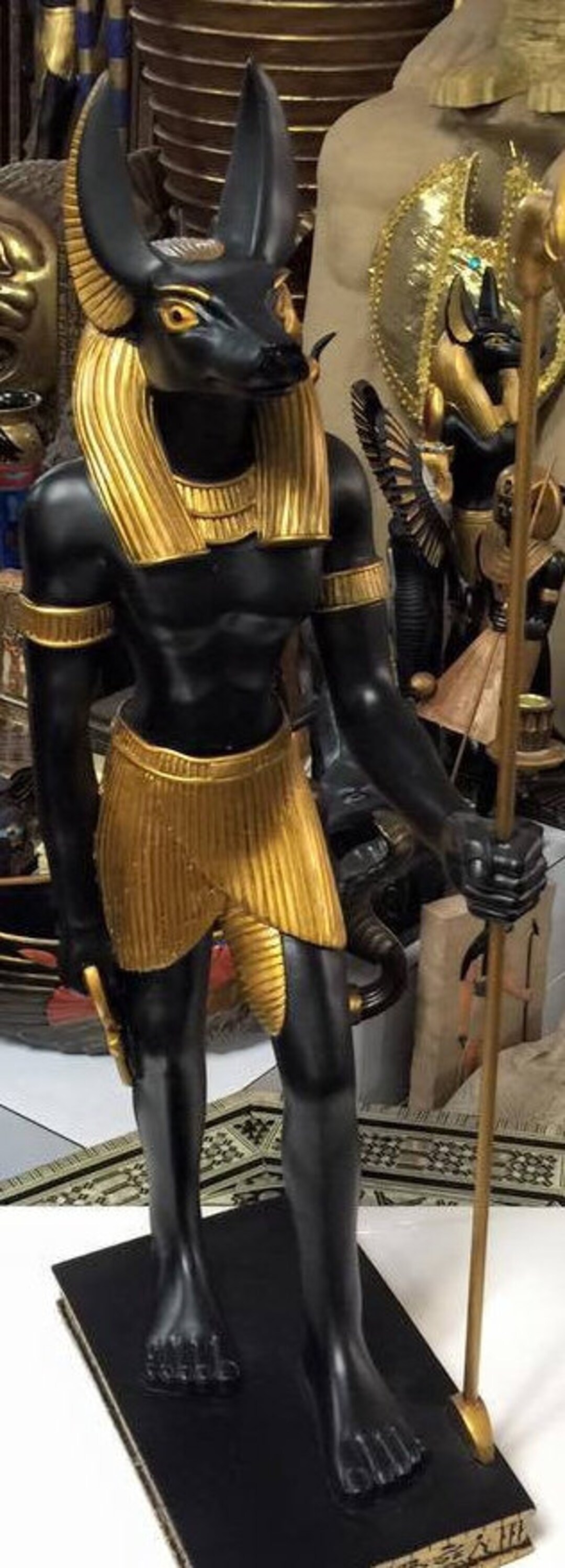 Large Unique Egyptian God Anubis Statue 21'' H Hand Painted - Etsy