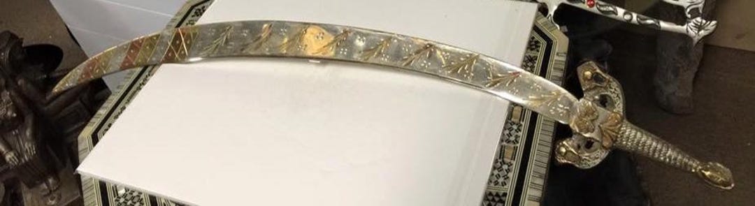 Vintage Brass Egyptian Belly Dance Sword 30'' Made in Egypt - Etsy