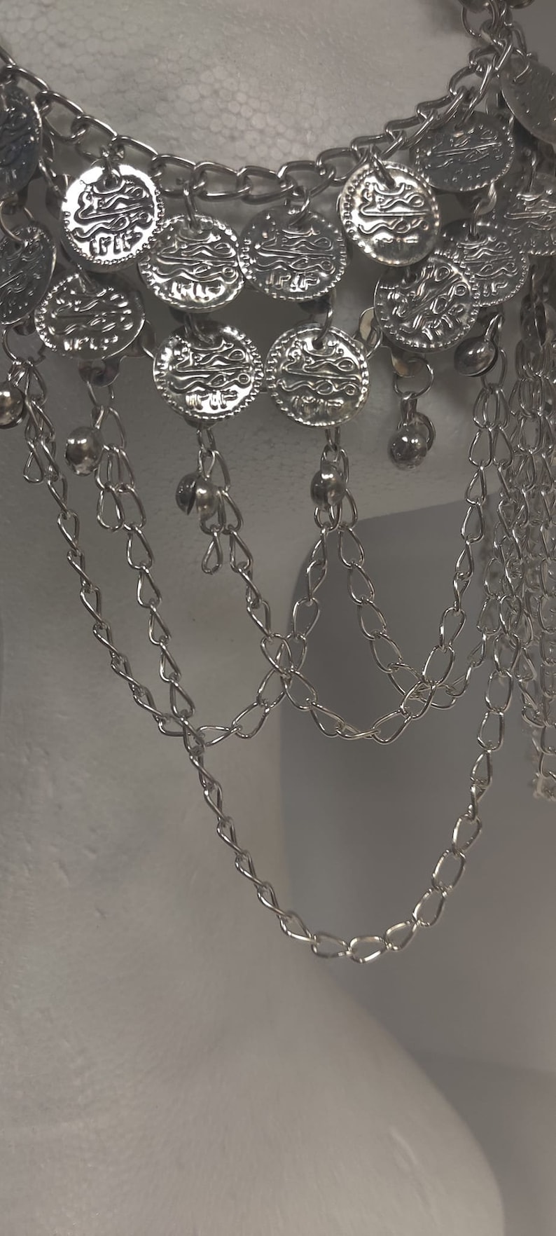 Egyptian Brass Silver Coin Face Veil Piece Made in Egypt - Etsy