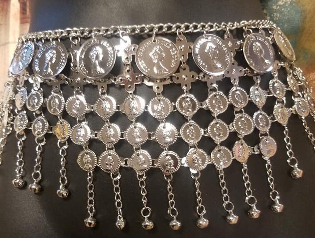 Unique Brass Egyptian Silver Coins Belt Made in Egypt ( Free Size ...