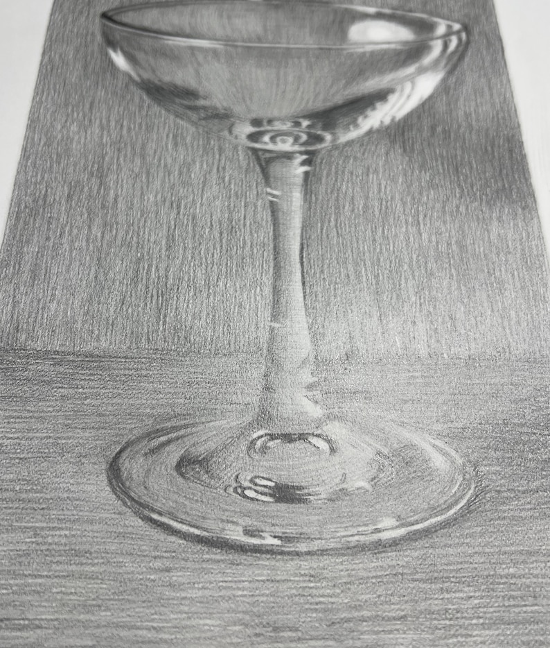 Graphite Pencil Drawing Original Still Life Kitchen Glass - Etsy