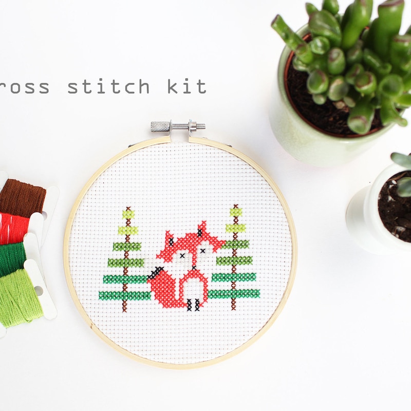Fox Cross Stitch Kit - Etsy
