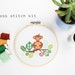 Mini Monkey Modern Kids Counted Cross Stitch Kit Easy Beginner Level ...