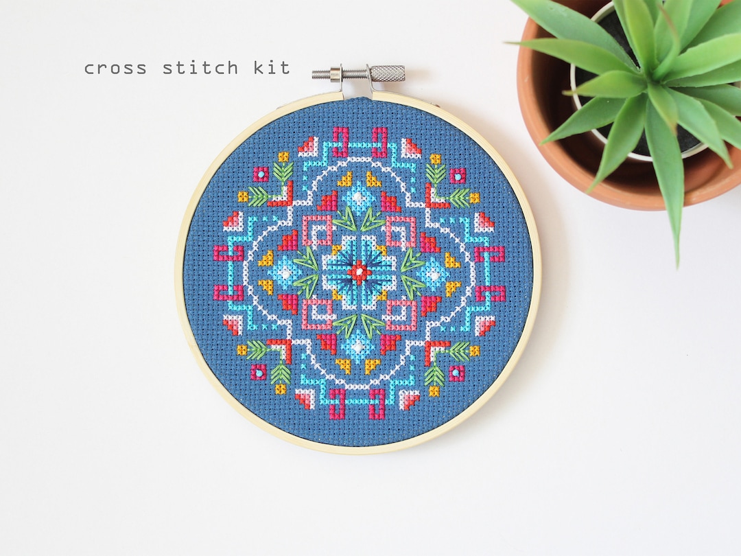 Twilight Garden - Modern DIY Cross Stitch Kit - Beginners Cross Stitch ...