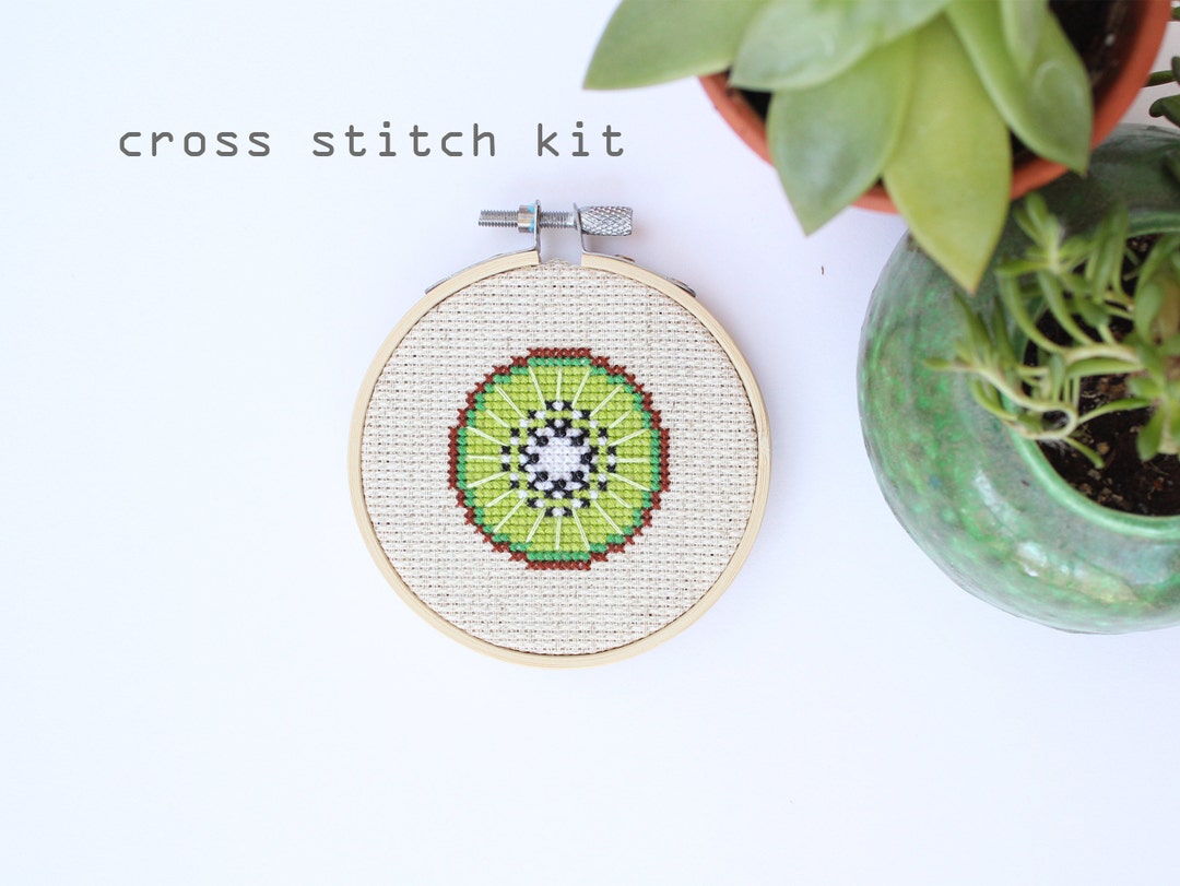 Kiwi - Modern Cross Stitch Kit - Beginners Cross Stitch Kit - Etsy