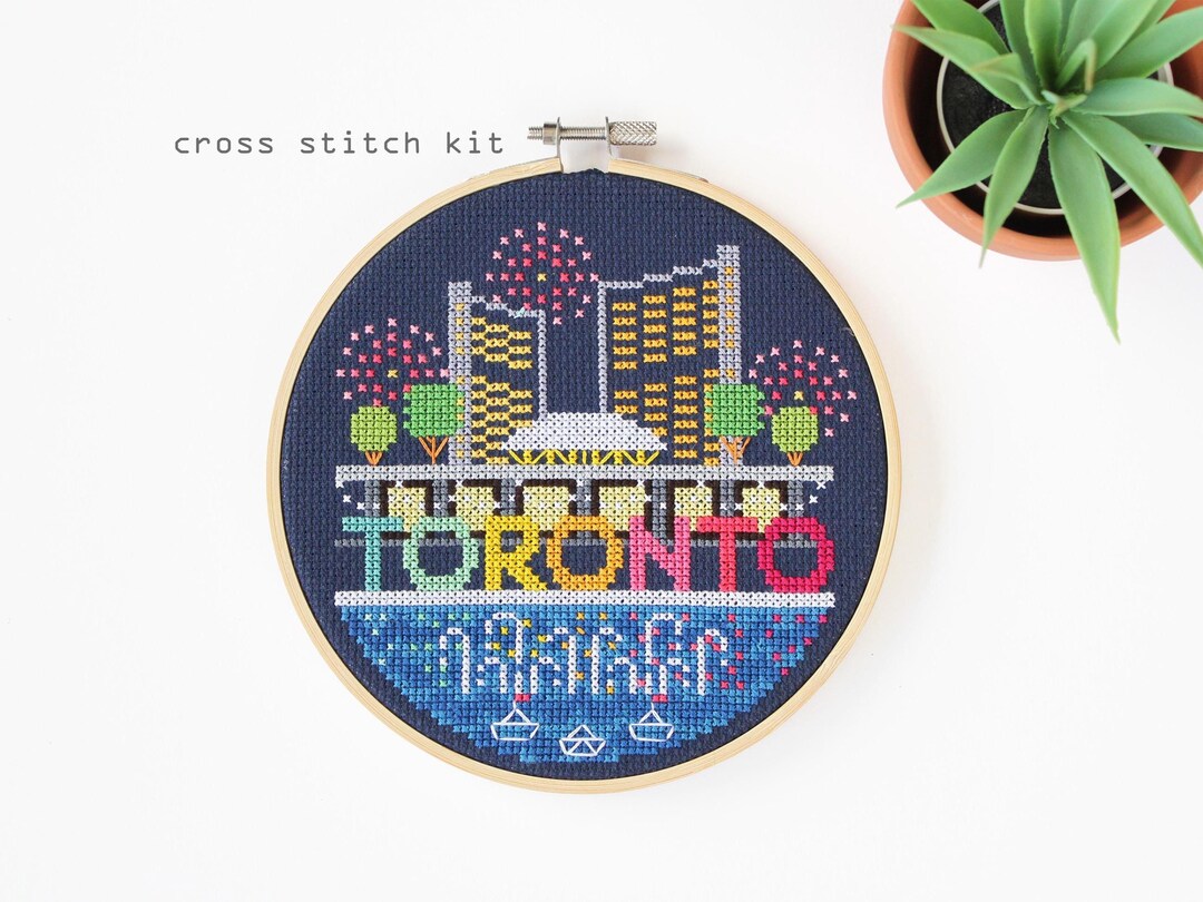 Toronto - Modern DIY Cross Stitch Kit - Beginners Cross Stitch Kit - Etsy