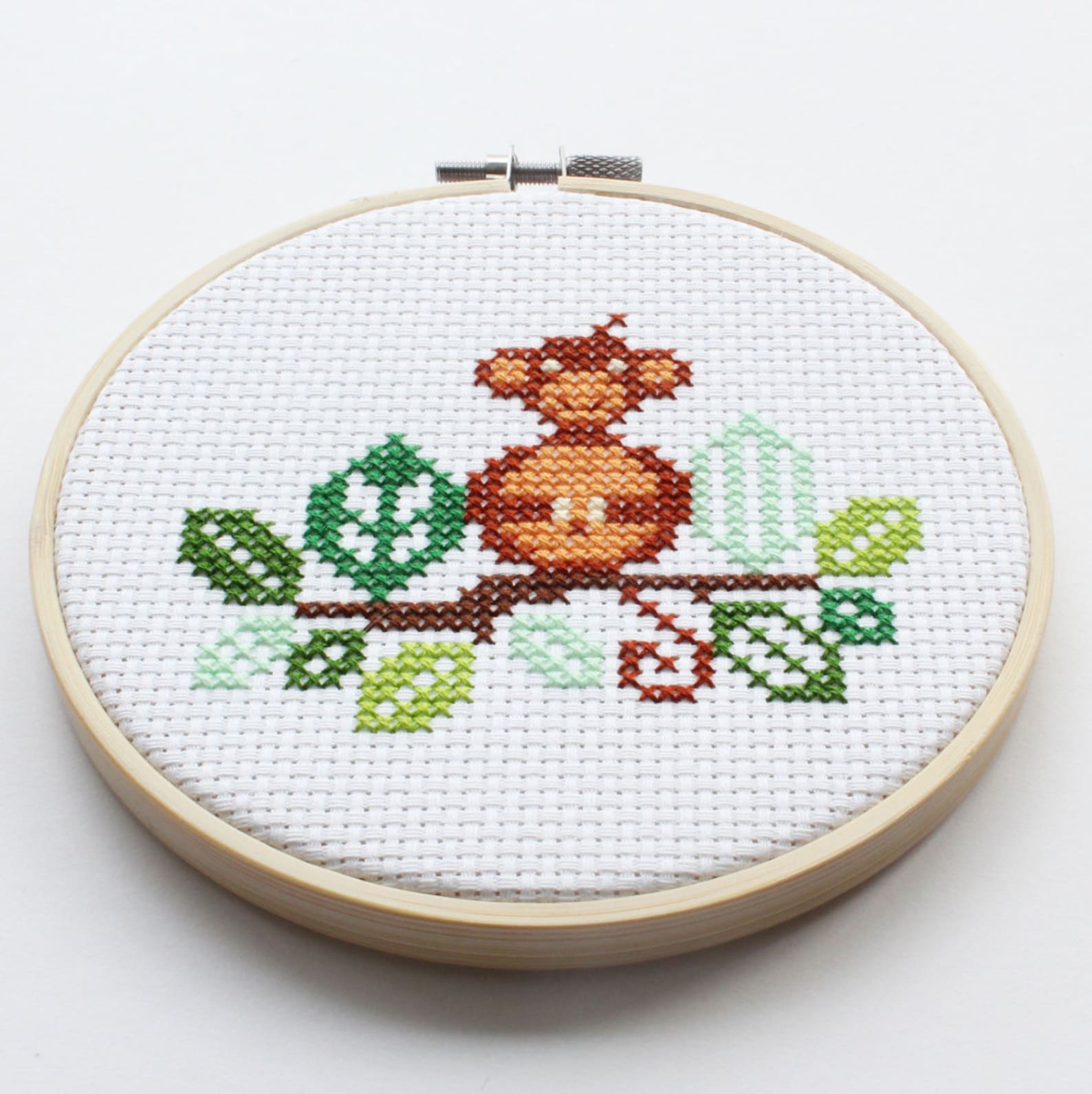 Mini Monkey Modern Kids Counted Cross Stitch Kit Easy - Etsy