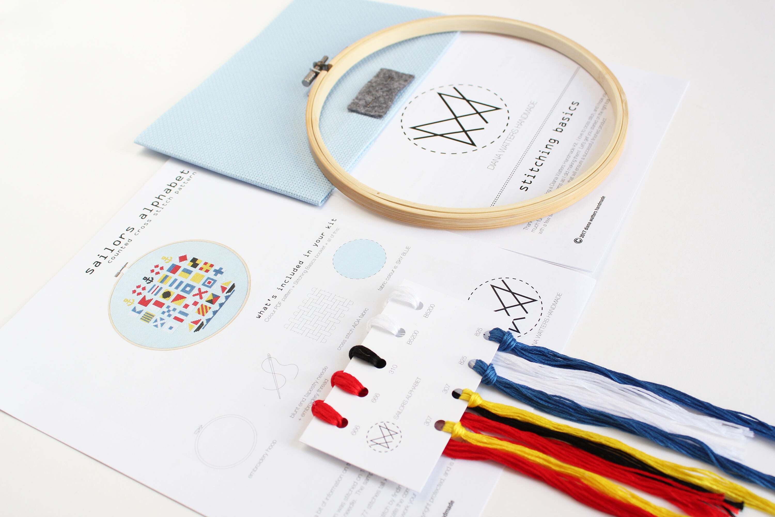 Sailors Alphabet - Modern DIY Cross Stitch Kit - Beginners Cross Stitch ...