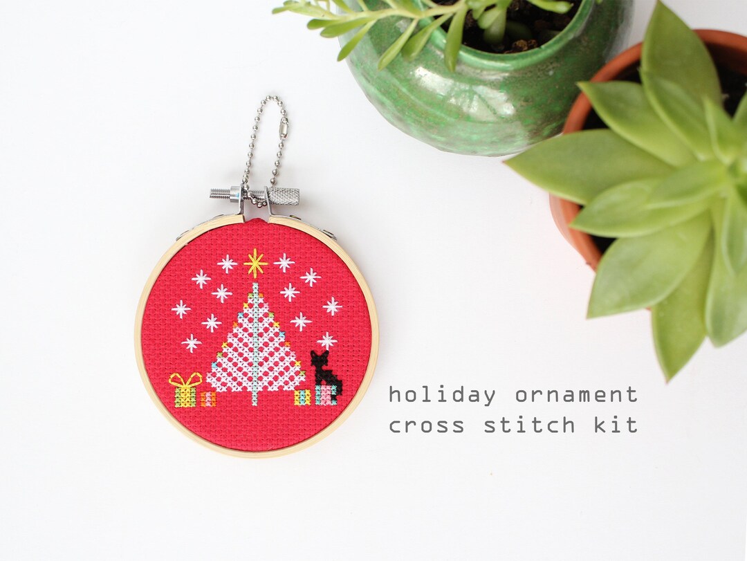 Starry Night - Holiday Ornament Kit - Easy DIY Cross Stitch Kit - Etsy