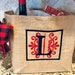 Burlap Basket, Monogram Initial Burlap Gift Basket, Personalized Basket ...