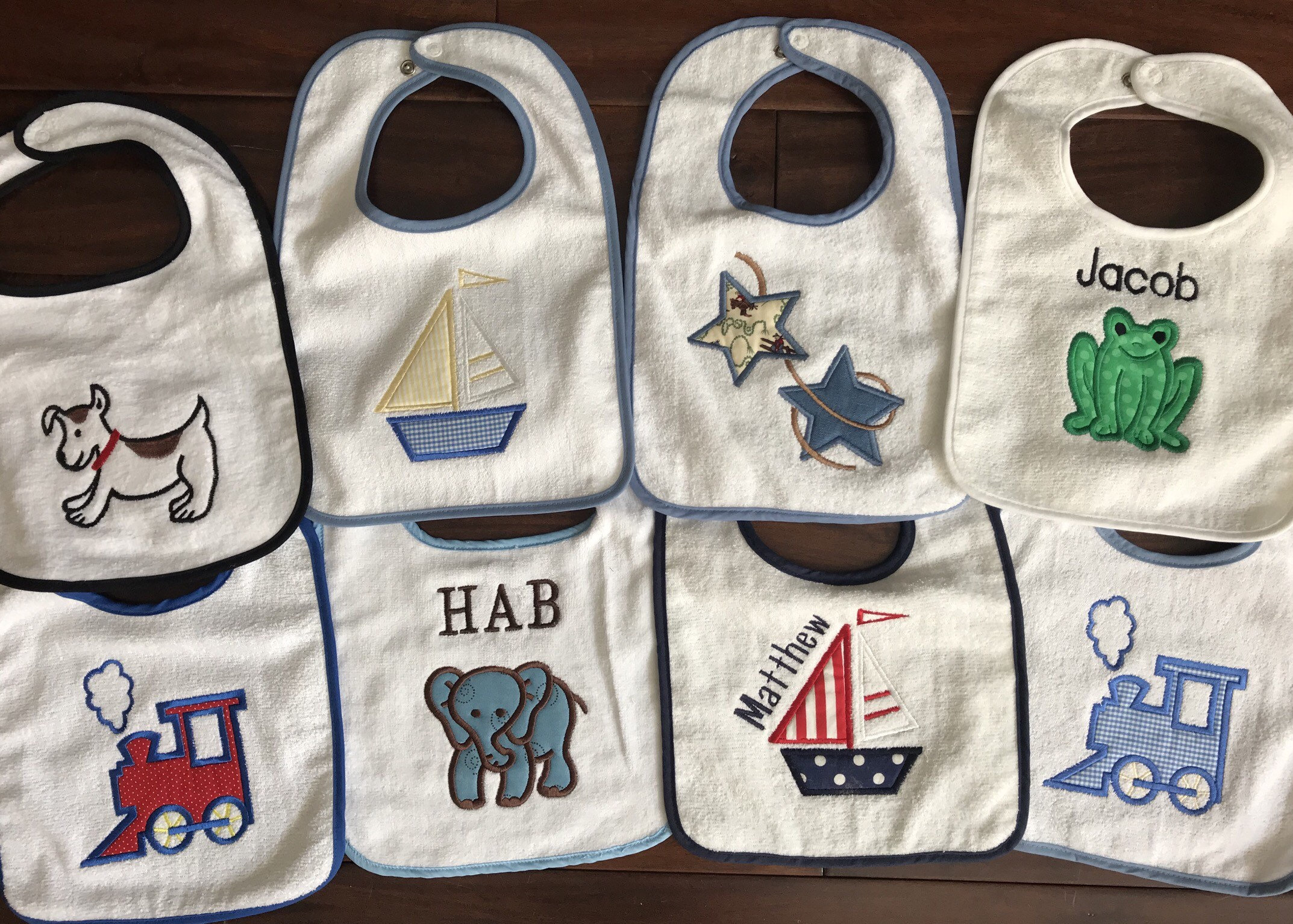 Personalized Baby Bib Monogram Bib Baby Bib Sets Applique - Etsy