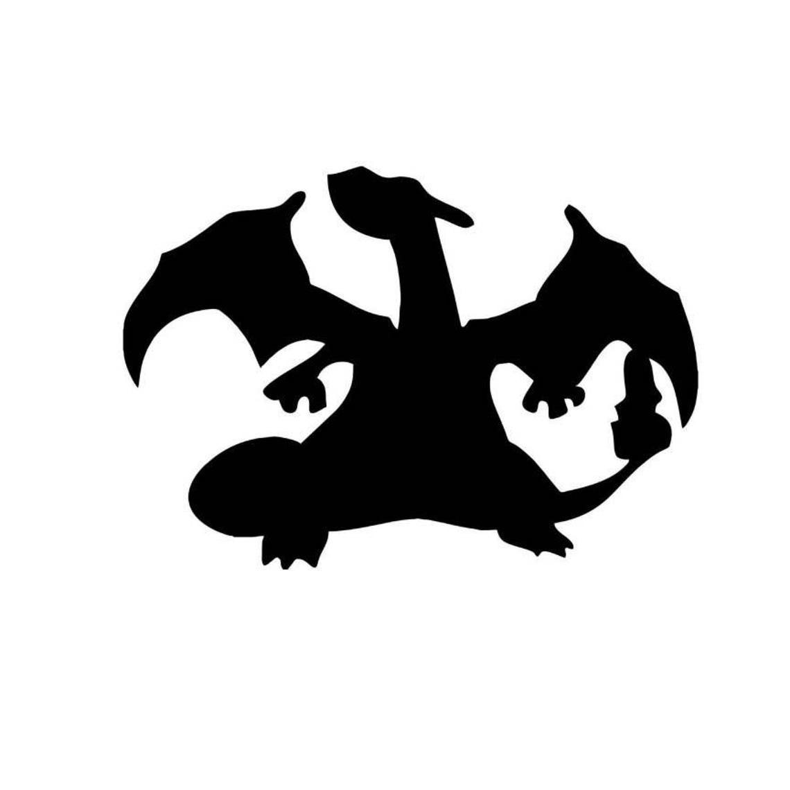 Charizard Silhouette Vinyl Decal Sticker Pokemon Free Shipping | Etsy