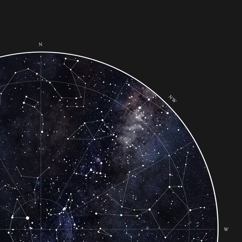 Custom Star Map HDR BLACK SQUARE Personalised Star Map - Etsy UK