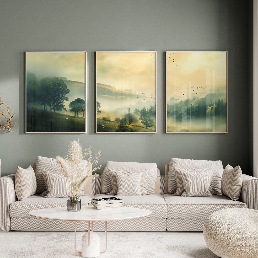 England Travel Print English Countryside Abstract Wall Art, Nature ...