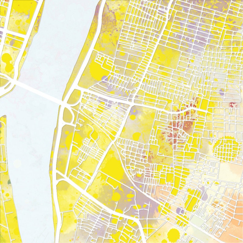 Cairo Map City Street Map of Cairo Egypt Art Print - Etsy