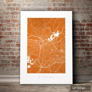 Reading Map - City Street Map of Reading, England - Art Print ...
