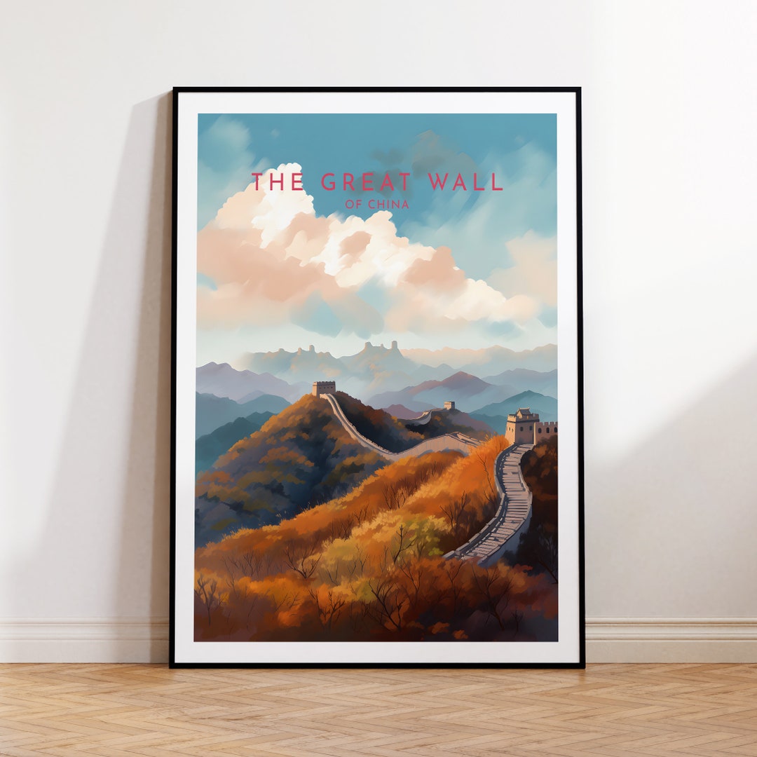 The Great Wall of China Travel Print - China, the Great Wall Poster ...
