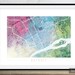 Detroit Map City Street Map of Detroit, Michigan Art Print Watercolor ...