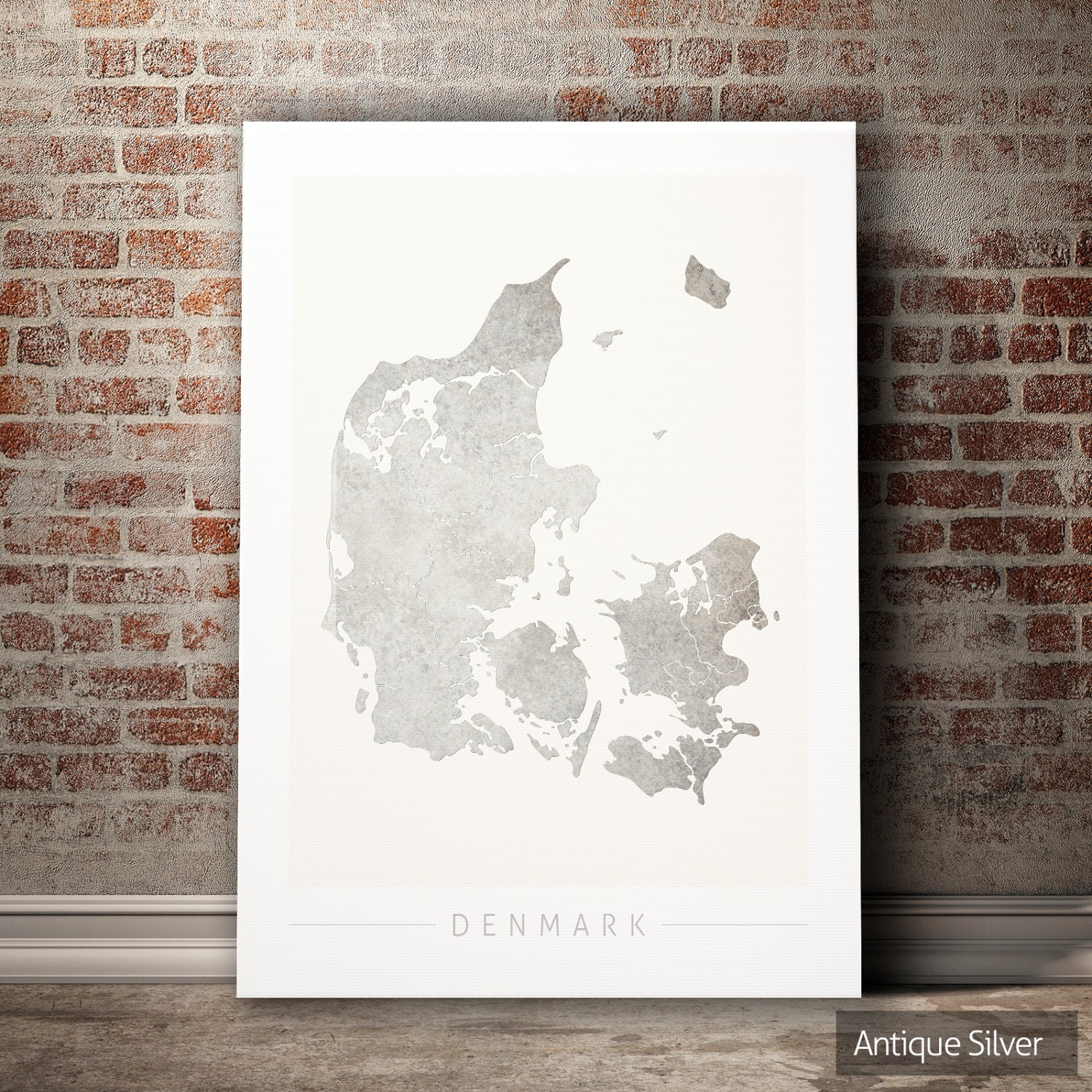 Denmark Map Country Map of Denmark Art Print Watercolor - Etsy