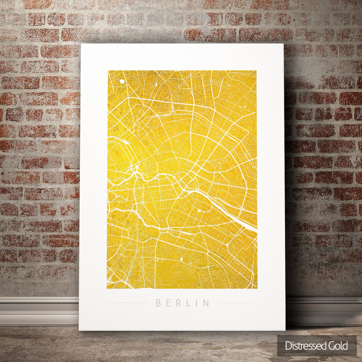 Berlin Map City Street Map of Berlin Germany Art Print - Etsy