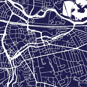 Reading Map - City Street Map of Reading, England - Art Print ...