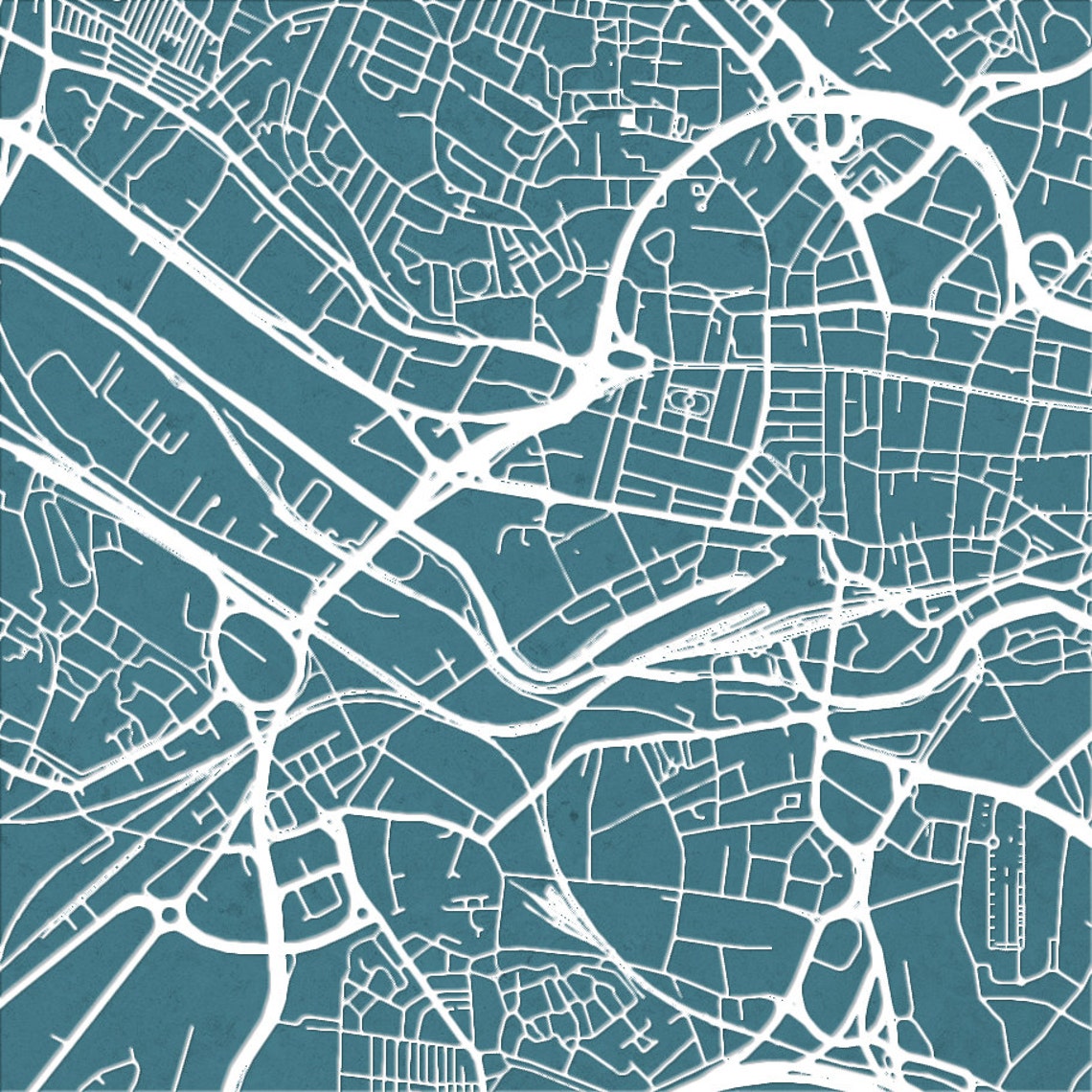 Leeds Map City Street Map of Leeds England Art Print - Etsy UK