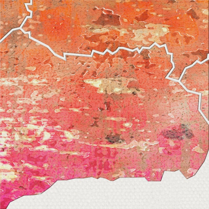 Spain Map Country Map of Spain Art Print Watercolor - Etsy