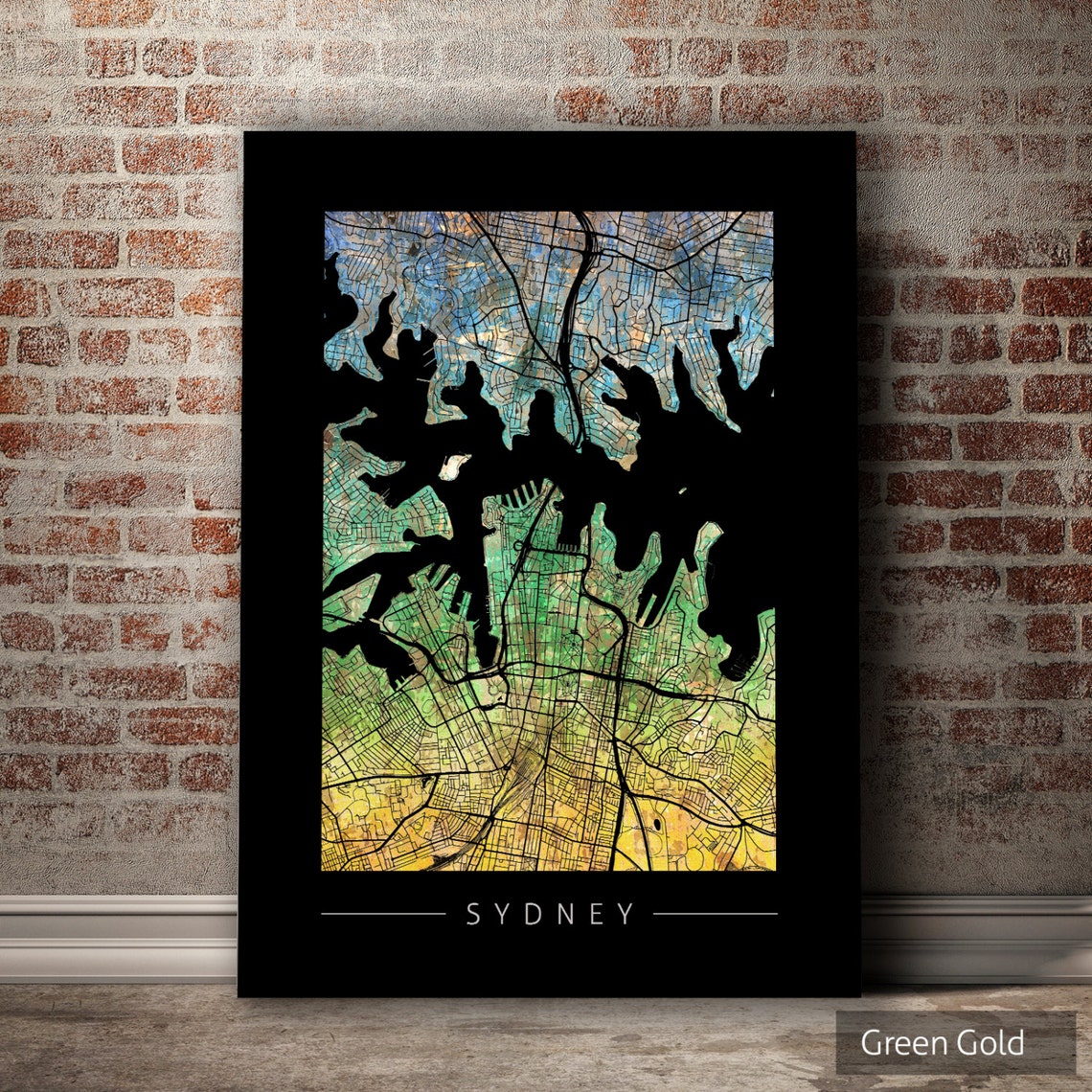 Sydney Map - City Street Map of Sydney, Australia - Art Print ...