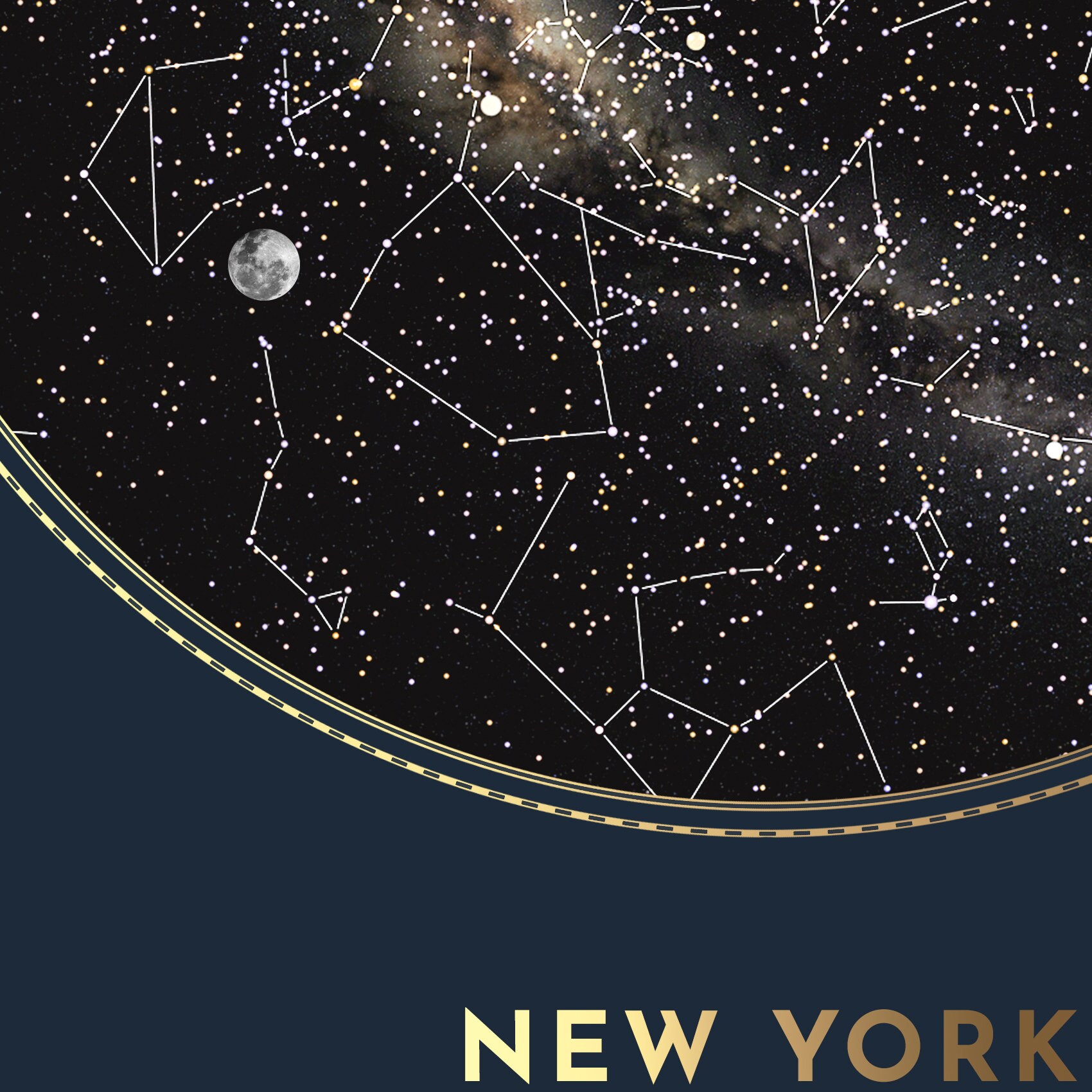 Custom Star Map NIGHT SKY on BLUE Personalised Star Map - Etsy