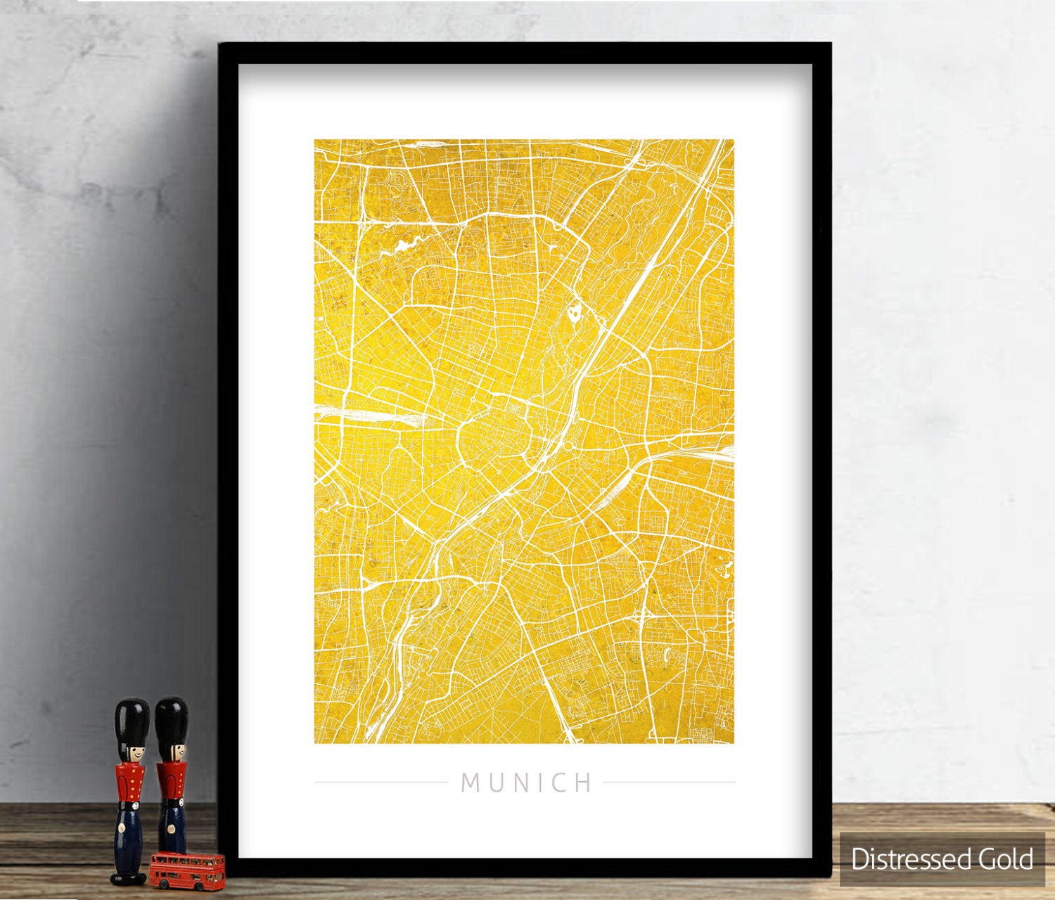 Munich Map City Street Map of Munich Germany Art Print | Etsy