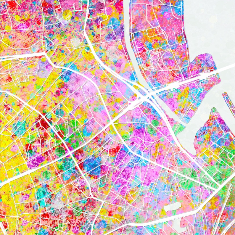 Riga Map City Street Map of Riga Latvia Art Print | Etsy