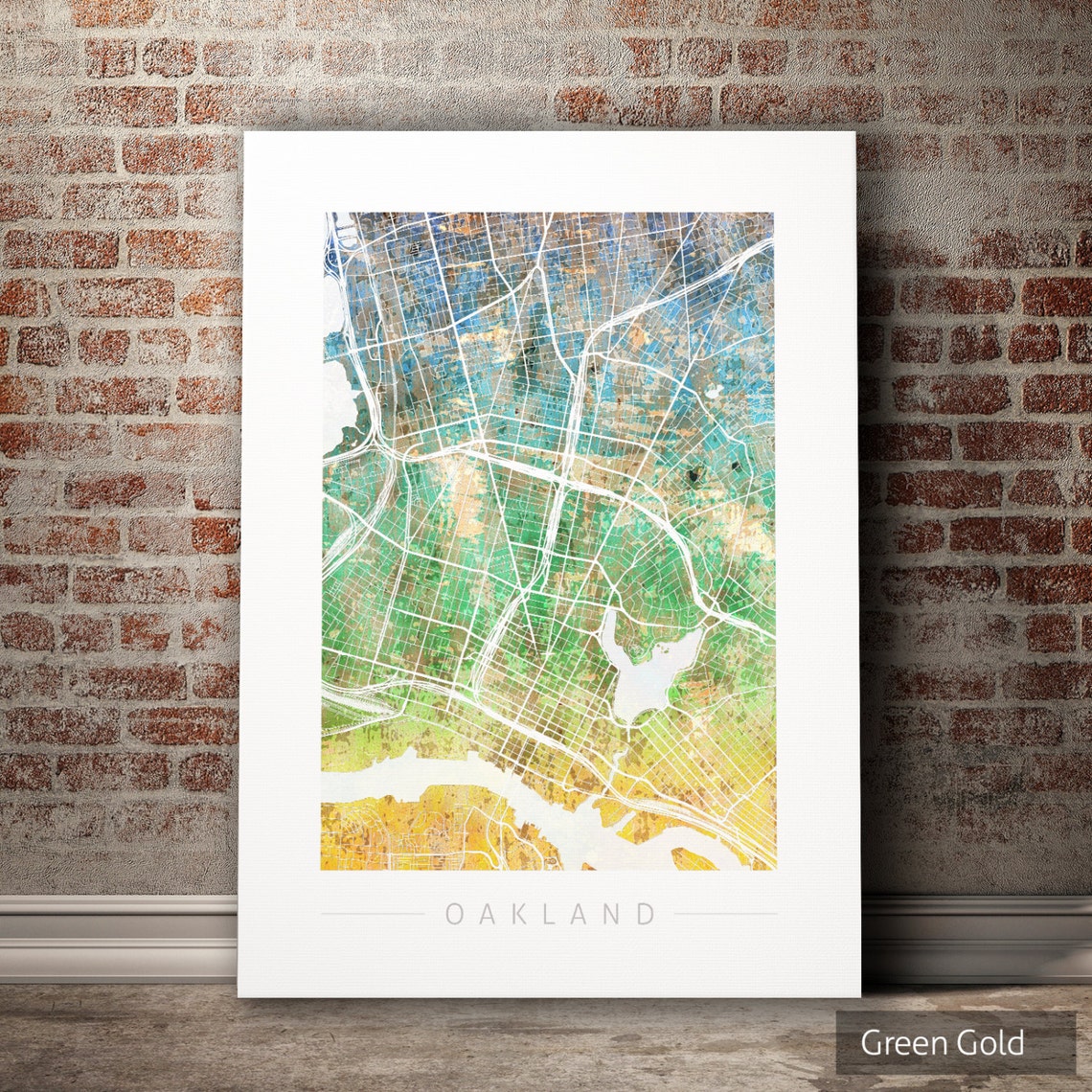 Oakland Map City Street Map of Oakland California Art - Etsy