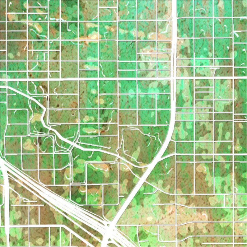 Tucson Map City Street Map of Tucson Arizona Art Print - Etsy