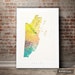 Belize Map Country Map of Belize Art Print Watercolor Illustration Wall ...