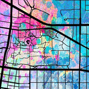 Albuquerque Map - City Street Map of Albuquerque, New Mexico - Art ...