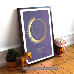 Custom FADED SOUND WAVE Art Print | Personalised Sound Wave & Song ...