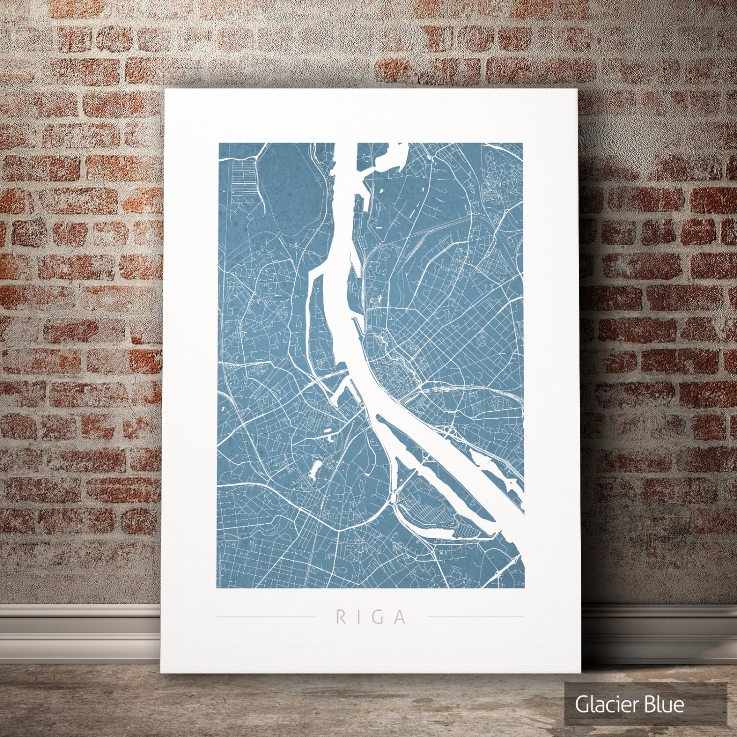 Riga Map City Street Map of Riga Latvia Art Print - Etsy