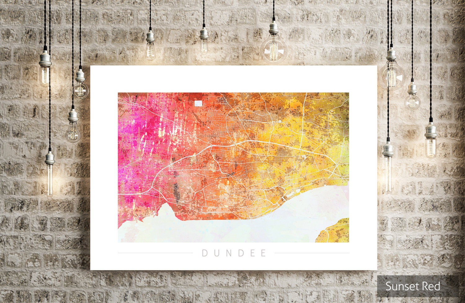 Dundee Map City Street Map of Dundee Scotland Art Print - Etsy UK