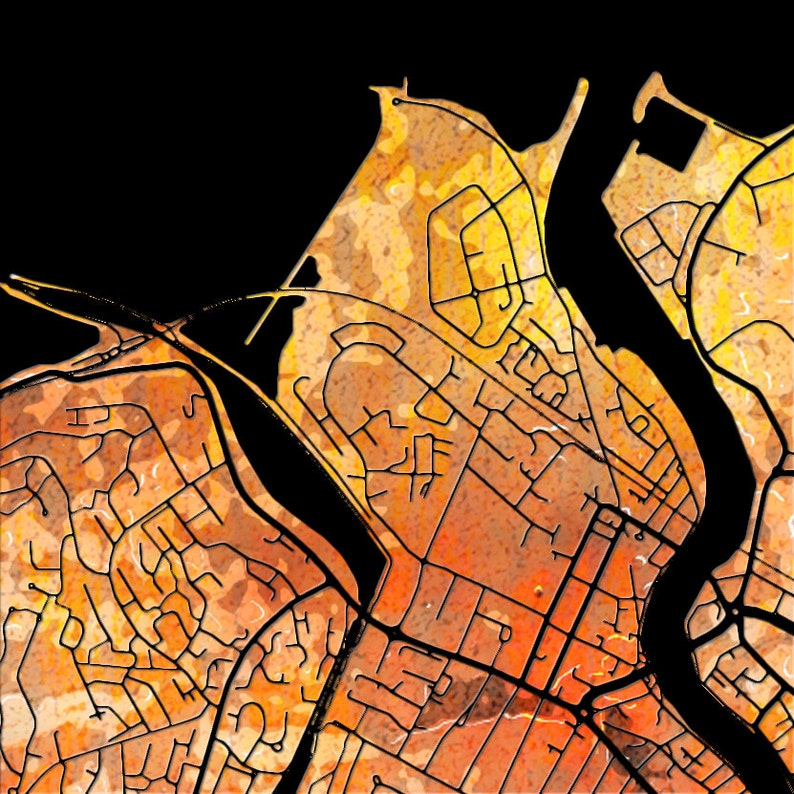 Inverness Map City Street Map of Inverness England Art - Etsy