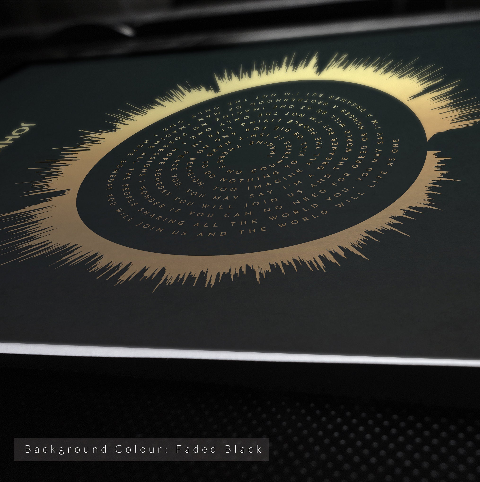 Custom FADED SOUND WAVE Art Print Personalised Sound Wave & | Etsy