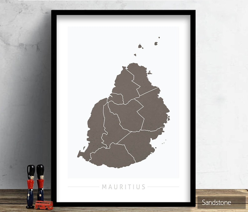 Mauritius Map Island Map of Mauritius Art Print Watercolor - Etsy
