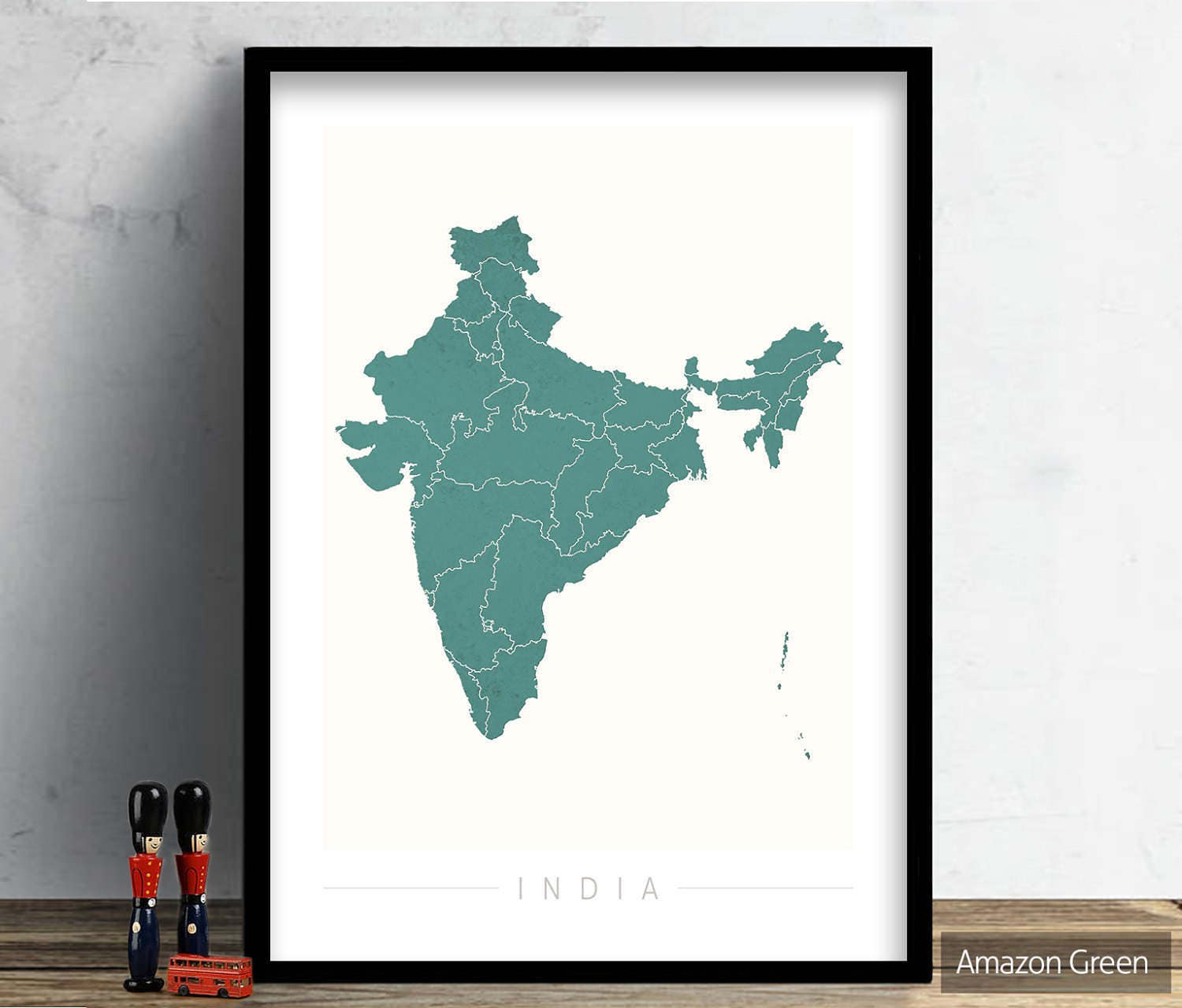 India Map - Country Map of India - Art Print Watercolor Illustration ...