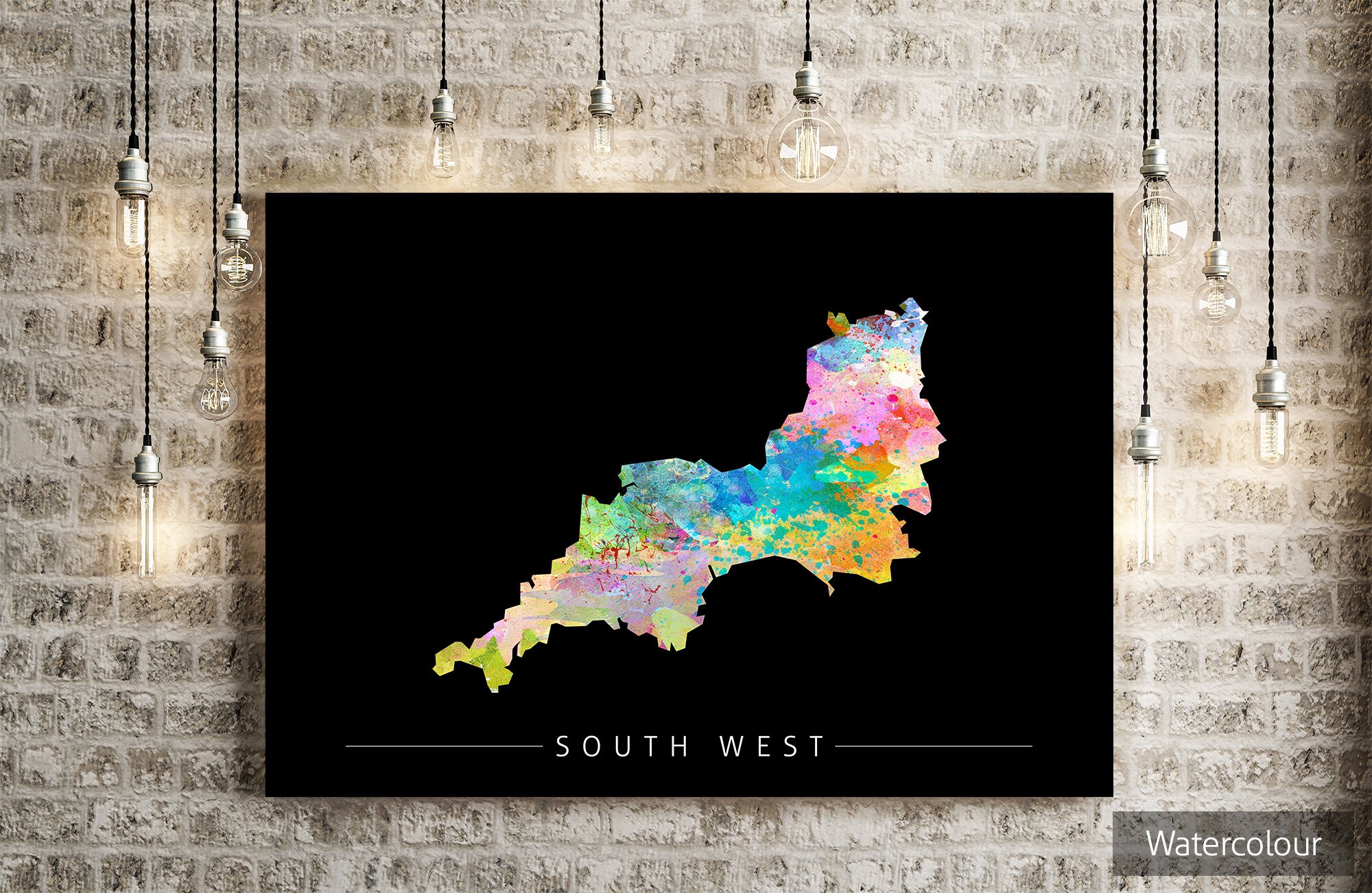 South West Map County Map of South West England Art Print | Etsy