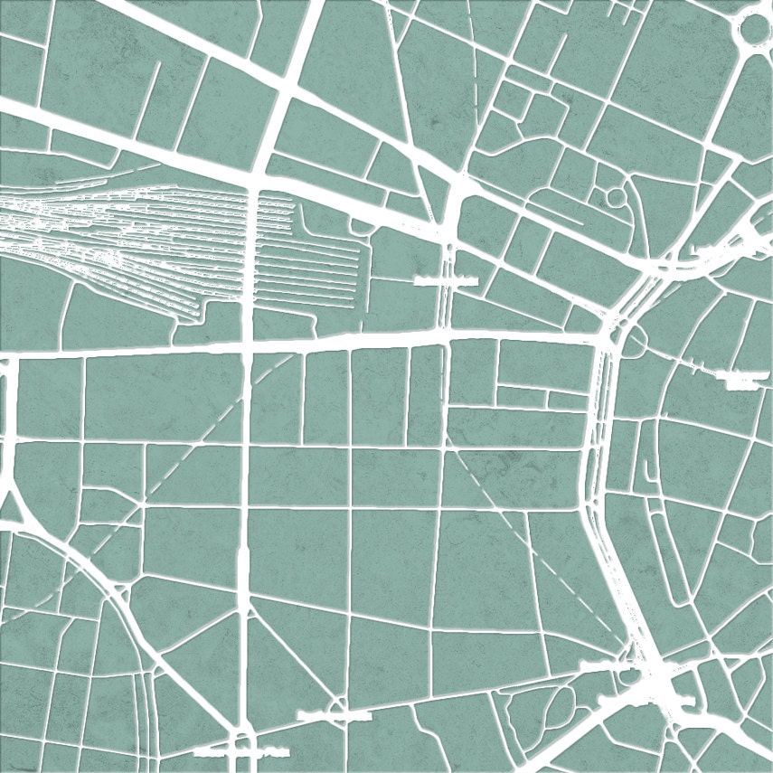 Munich Map City Street Map of Munich Germany Art Print | Etsy