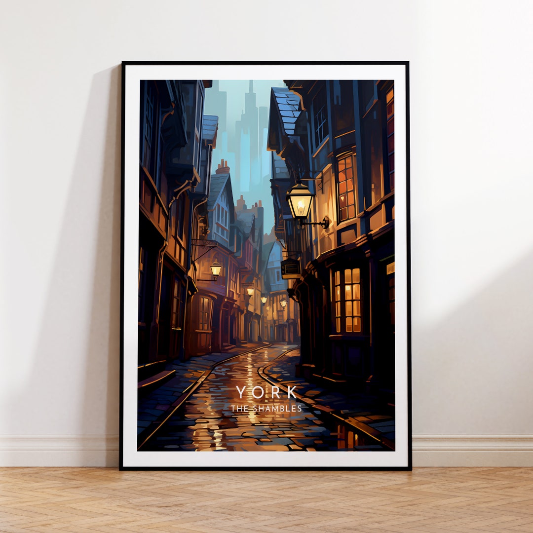 York Travel Print - Shambles, England, York Poster, Home Decor, Gift ...